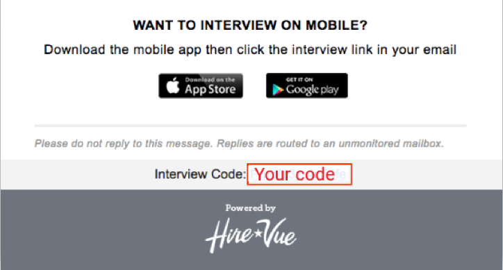 Find Your Interview Code – HireVue Candidate Help Center